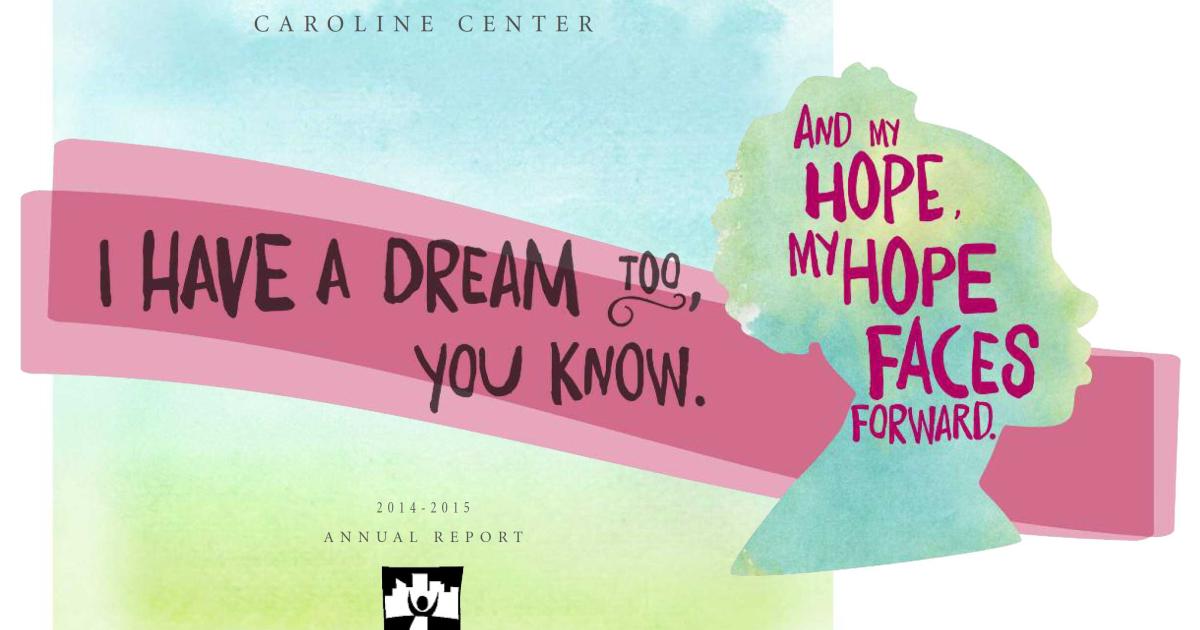 Annual Report 2015 | Caroline Center